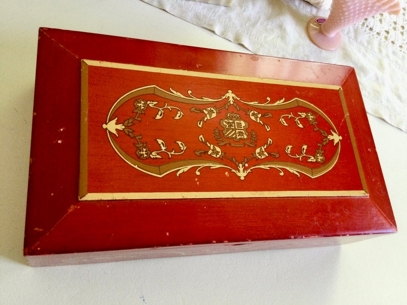 Reuge Music Box 1960's Hand Painted Wooden Musical Vintage - Etsy