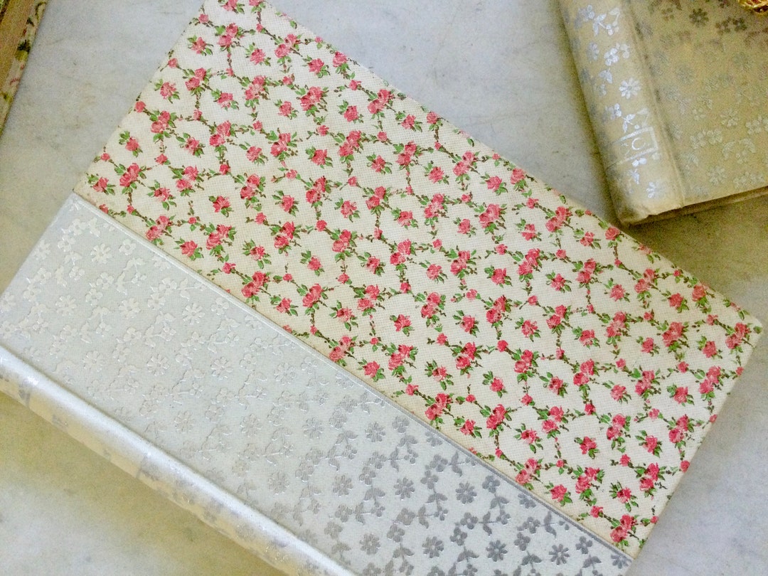Antique Book With Pretty Floral Print Cover - Etsy