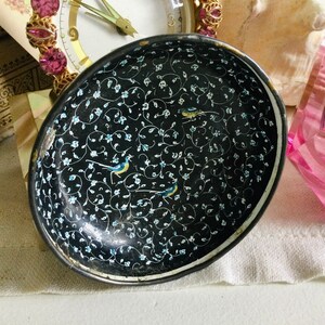 Antique Enamelware Graniteware Small Blue Ring Bowl With Tiny - Etsy