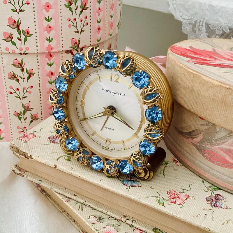 Rhinestone Clock - Etsy