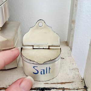 Antique German Miniature Tin Salt Wall Box Tiny - Etsy