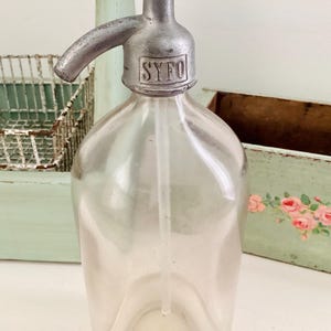 Syfo Water Seltzer Bottle Glass Siphon Vintage Decor - Etsy