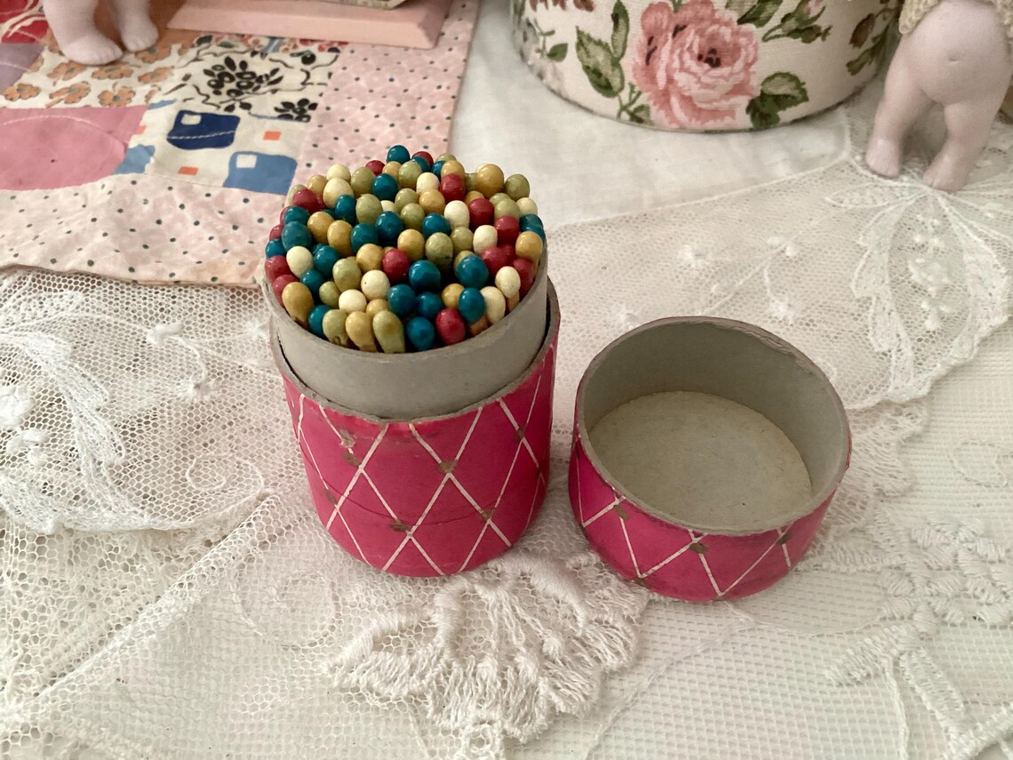 100 Vintage Matches in Pink Cylindrical Box Safe - Etsy
