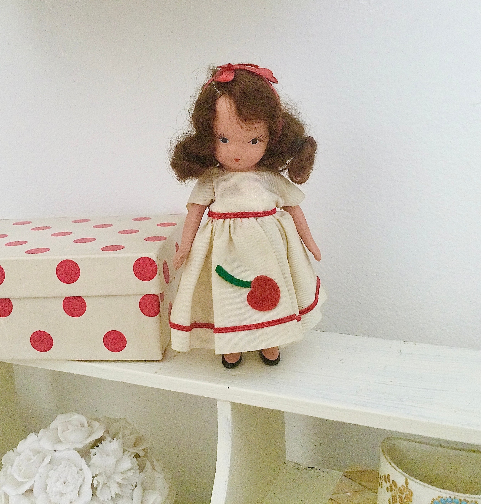 Vintage Nancy Ann Storybook Doll 1940’s Brunette Annie at the Garden ...