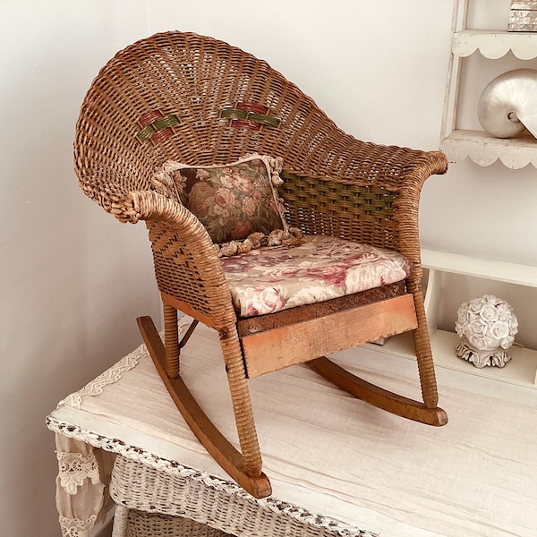 Antique Childs Rocking Chair - Etsy