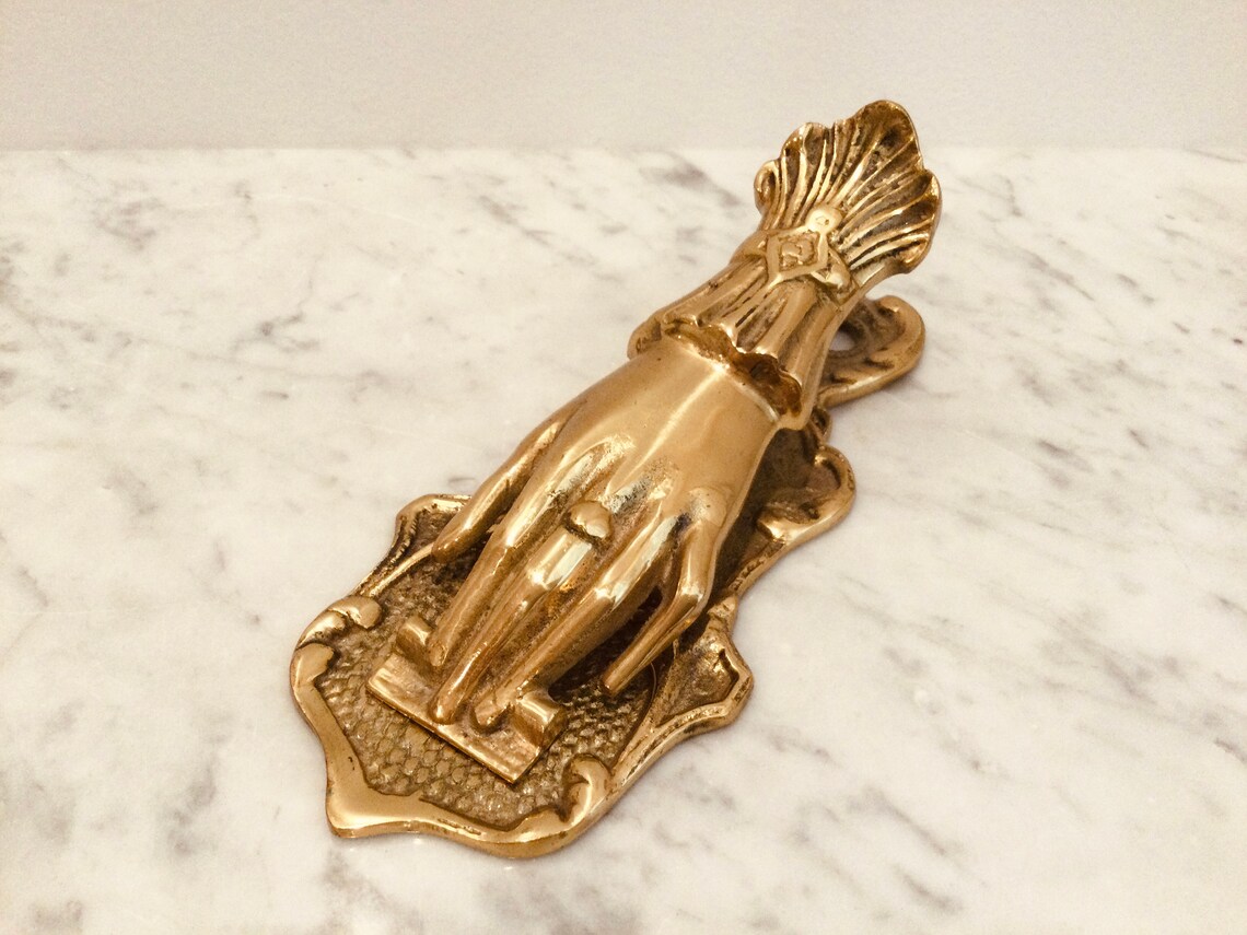 Large Ornate Brass Victorian Hand Clip Note and Receipt Holder - Etsy