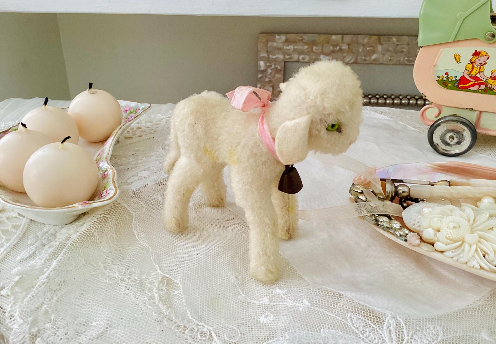 Vintage Mohair Steiff Lamby Lamb Stuffed Animal - With Bell Button and ...