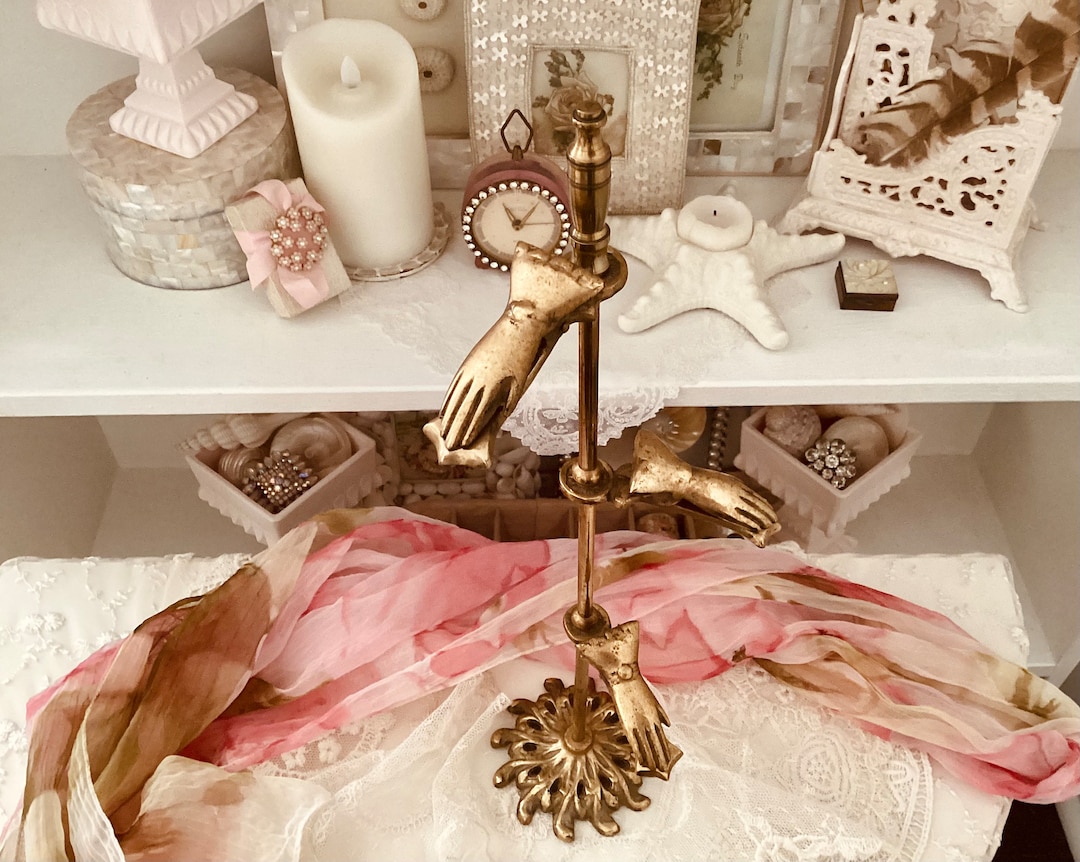 Antique Ornate Brass Victorian Hand Clip Hanky or Towel Holder - Etsy