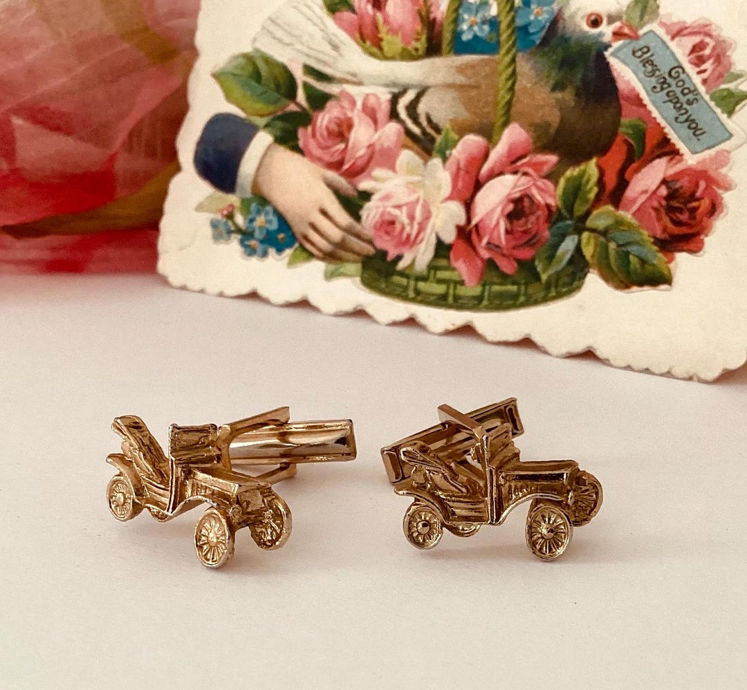 Vintage Gold Tone Model T Vintage Antique Car Cufflinks Cuff Links - Etsy