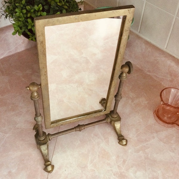 Antique Table Top Mirror - Etsy