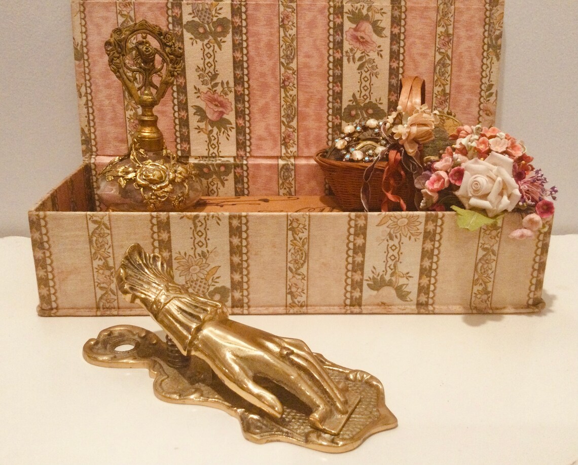 Large Ornate Brass Victorian Hand Clip Note and Receipt Holder - Etsy