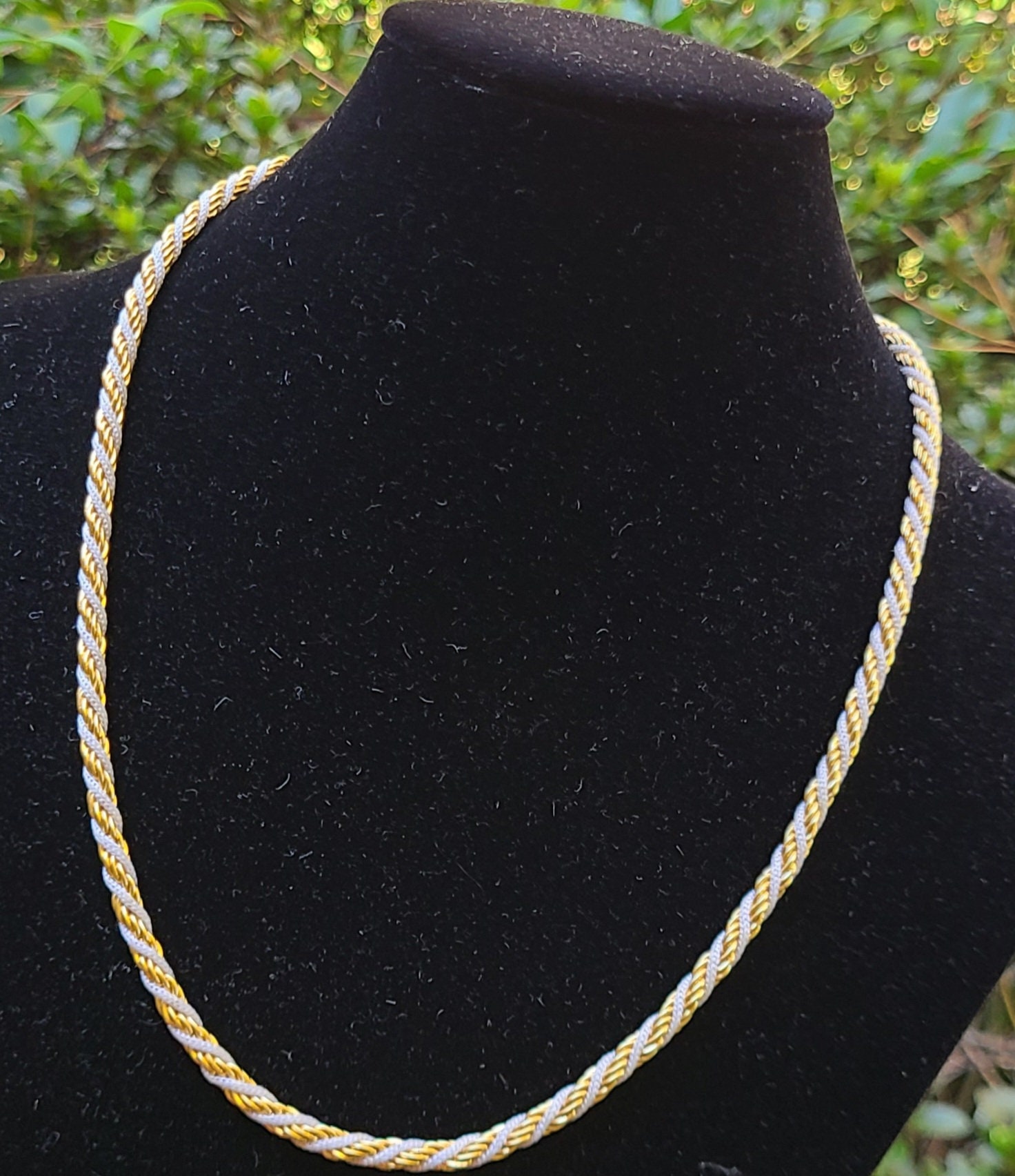 Beautiful Vintage Trifari Gold Chain and White Rope Necklace - Etsy