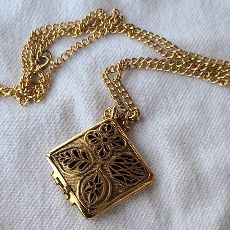 Long Locket Necklace - Etsy