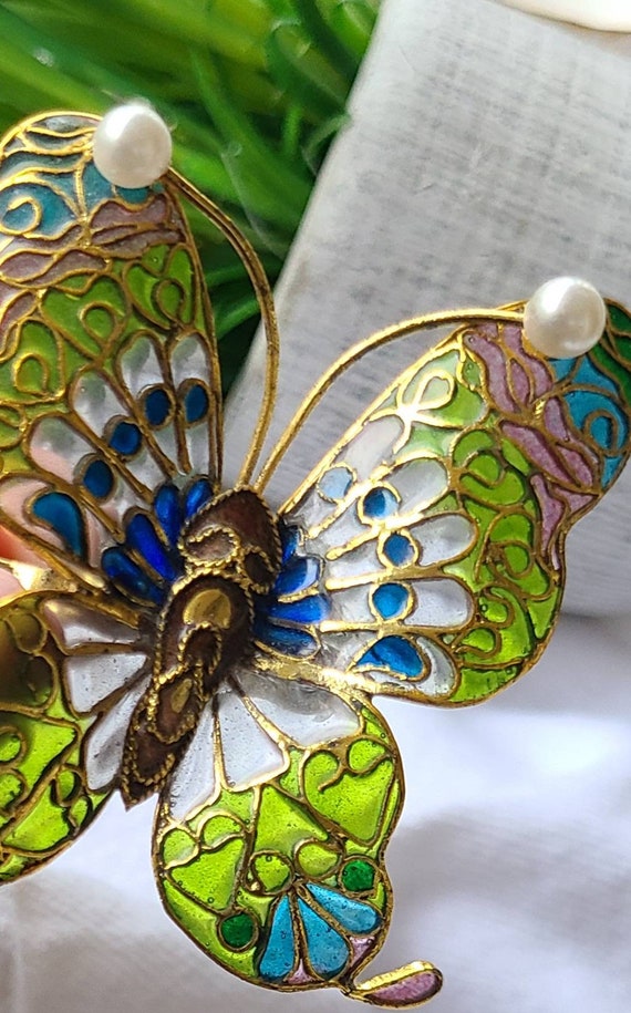 vintage stained glass butterfly - Gem