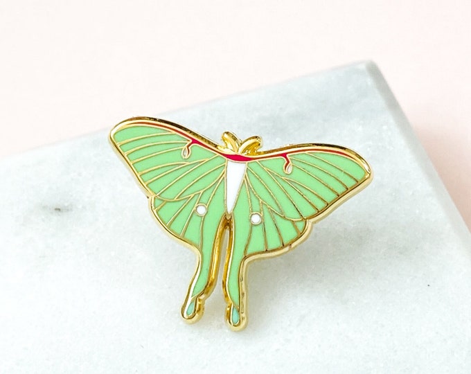 Lunar Moth Enamel Lapel Pin - Etsy Canada