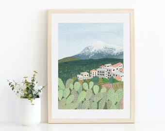 Tenerife Mt Teide Vintage Travel Poster - Etsy