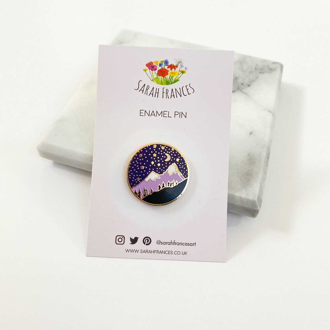 Mountain Enamel Pin Mountain Lapel Pin Travel Pin Hard | Etsy