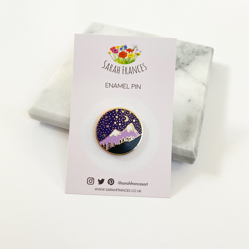 Mountain Enamel Pin Mountain Lapel Pin Travel Pin Hard | Etsy