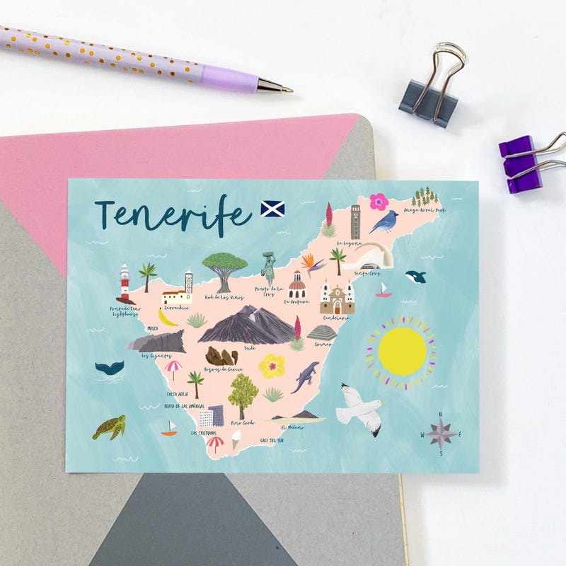 Tenerife Postcard - Etsy