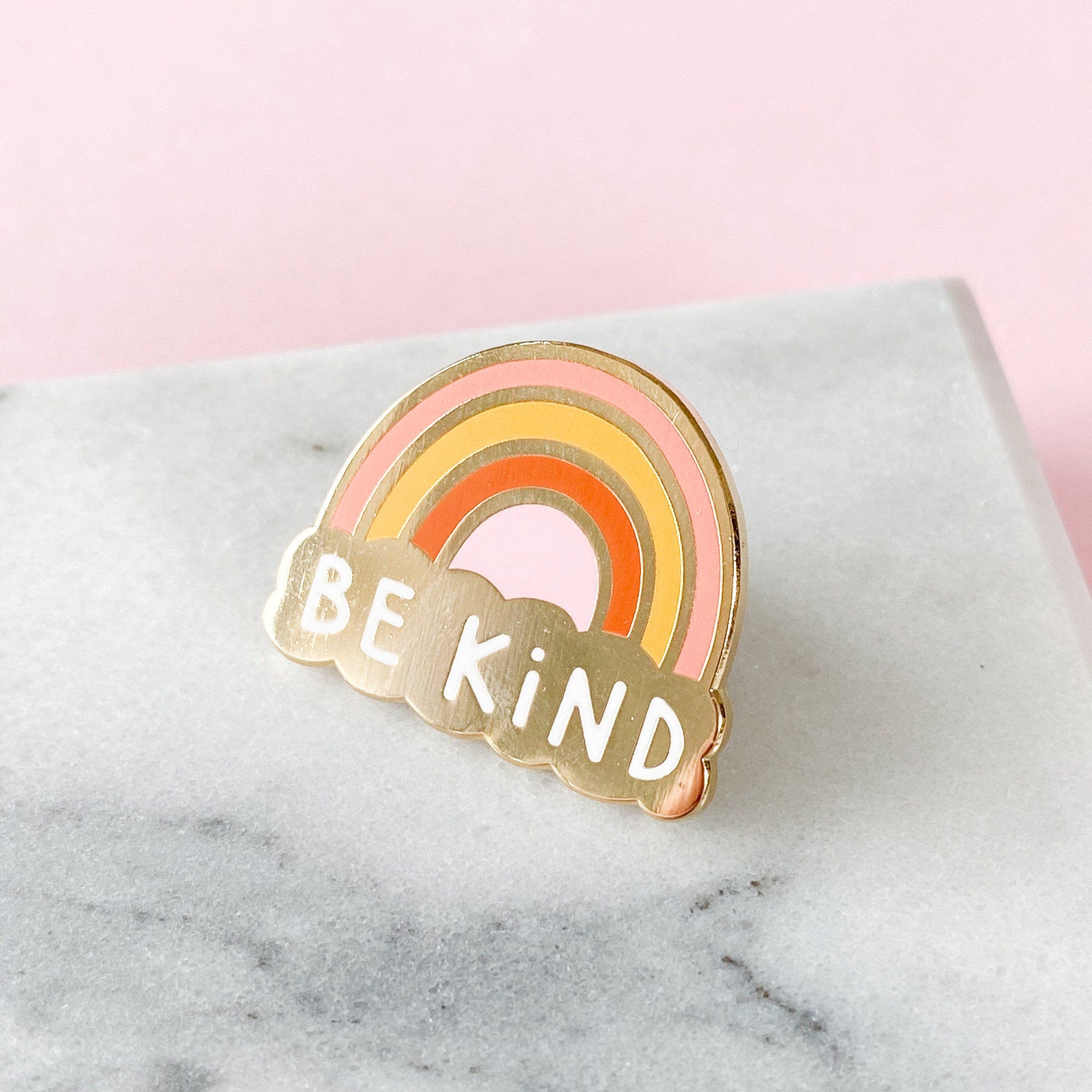Be Kind Enamel Pin Mental Health Awareness Pin Rainbow | Etsy