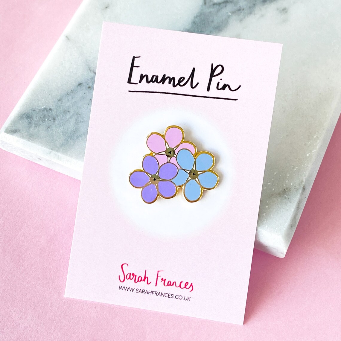 Forget-me-not Enamel Pin Forget Me Not Pin Floral Enamel - Etsy