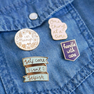 Self Care Isn't Selfish Enamel Pin - Self Care Enamel Pin - Mental ...