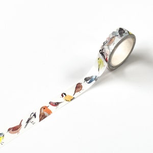 British Birds Washi Tape - British Garden Birds Tape - Bird Paper Tape ...