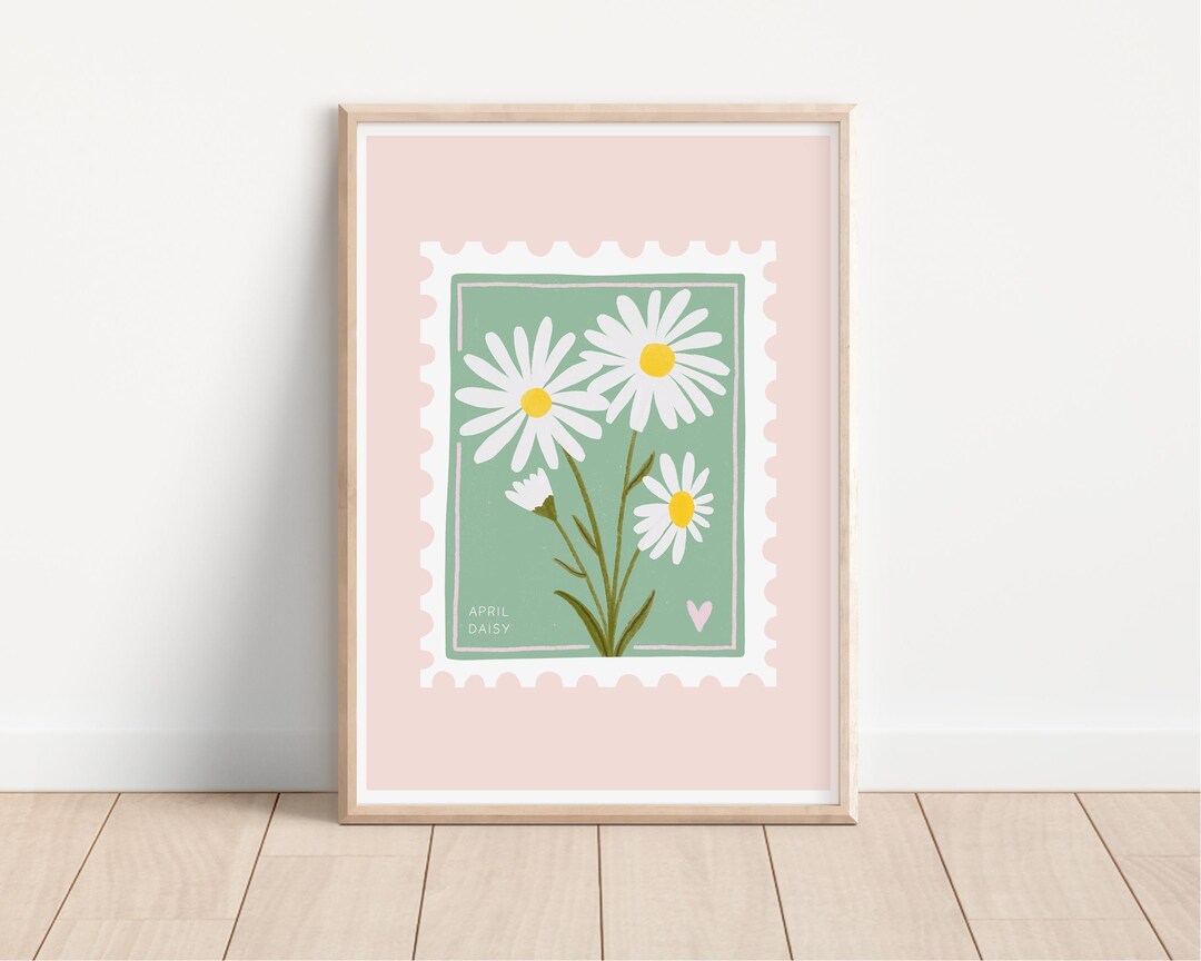 Personalised Birth Flower Print - Birth Month Flower Print - New Baby ...
