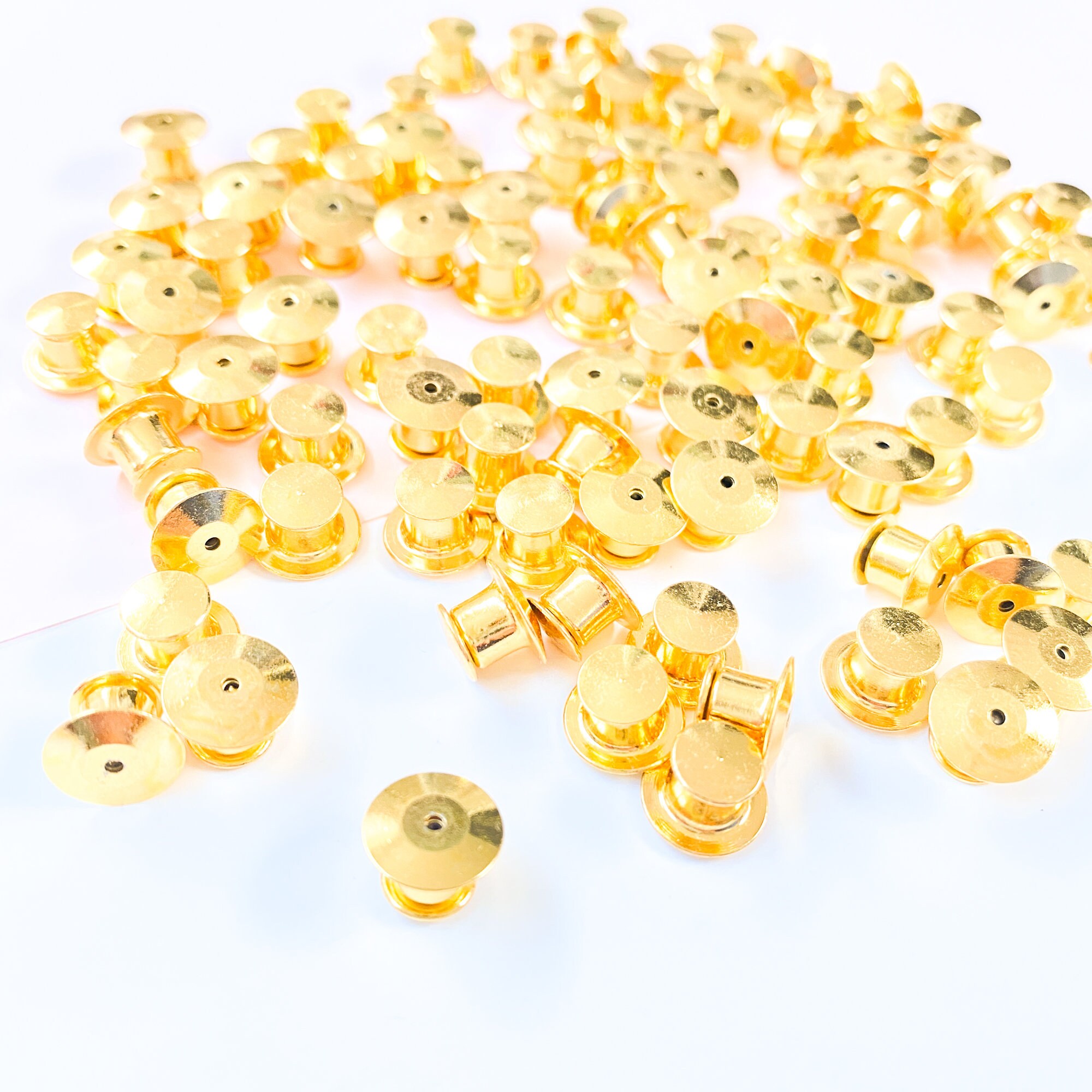 Locking Pin Back - Secure Enamel Pin Back - Gold Pin Back - Secure ...