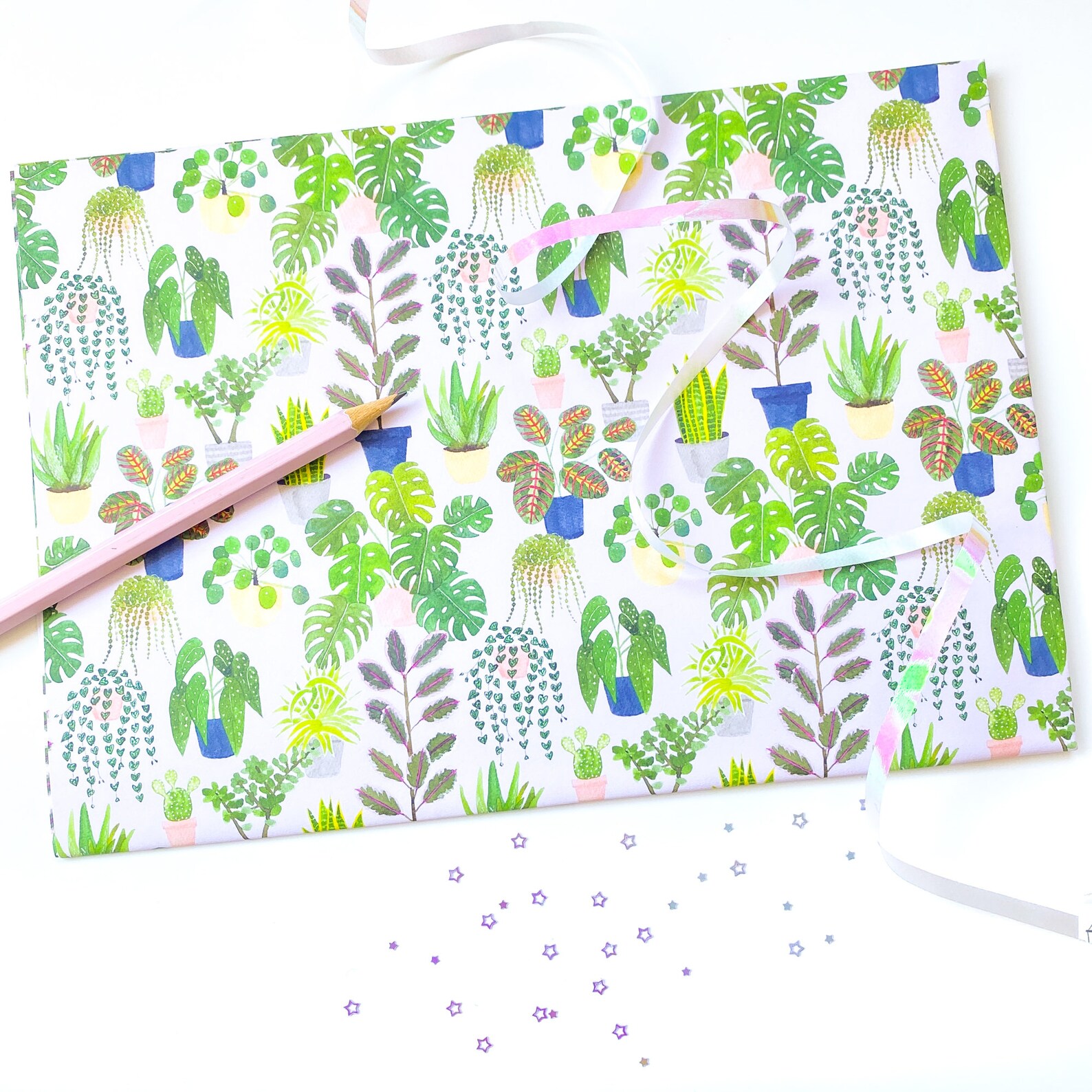 Indoor Plants Wrapping Paper House Plants Gift Wrap House - Etsy UK