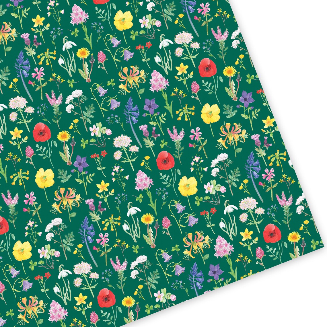 Wildflowers Wrapping Paper Floral Gift Wrap British - Etsy