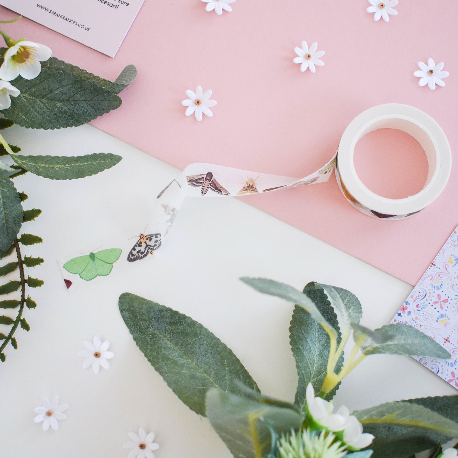 British Moths Washi Tape Bullet Journal Tape Eco Friendly Tape Insect ...