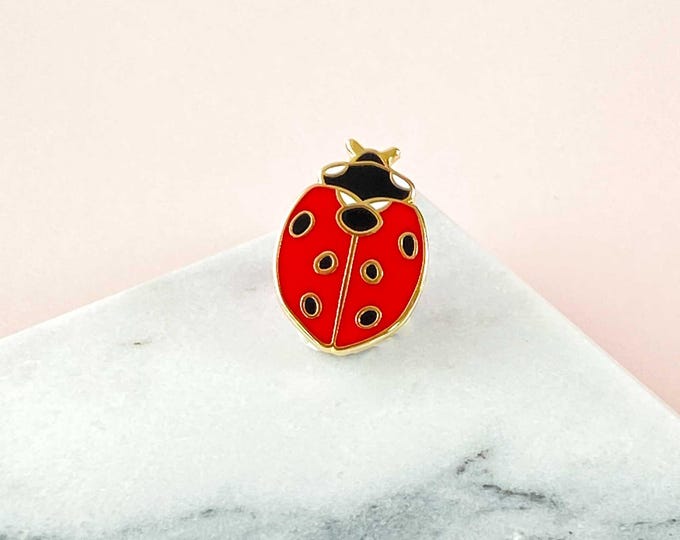 Ladybug Enamel Pin - Etsy