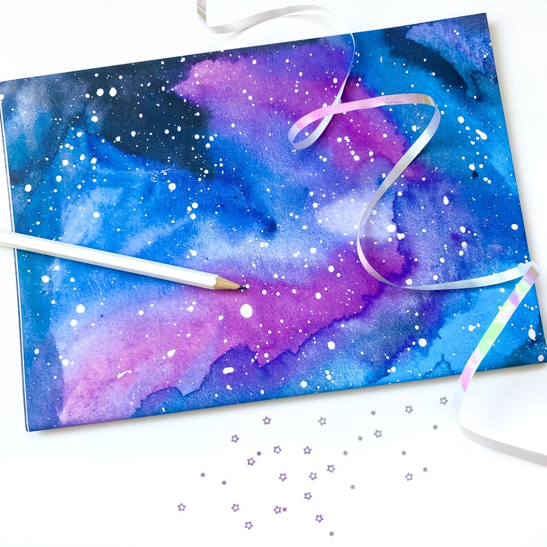 Watercolour Galaxy Wrapping Paper Galaxy Gift Wrap Night - Etsy