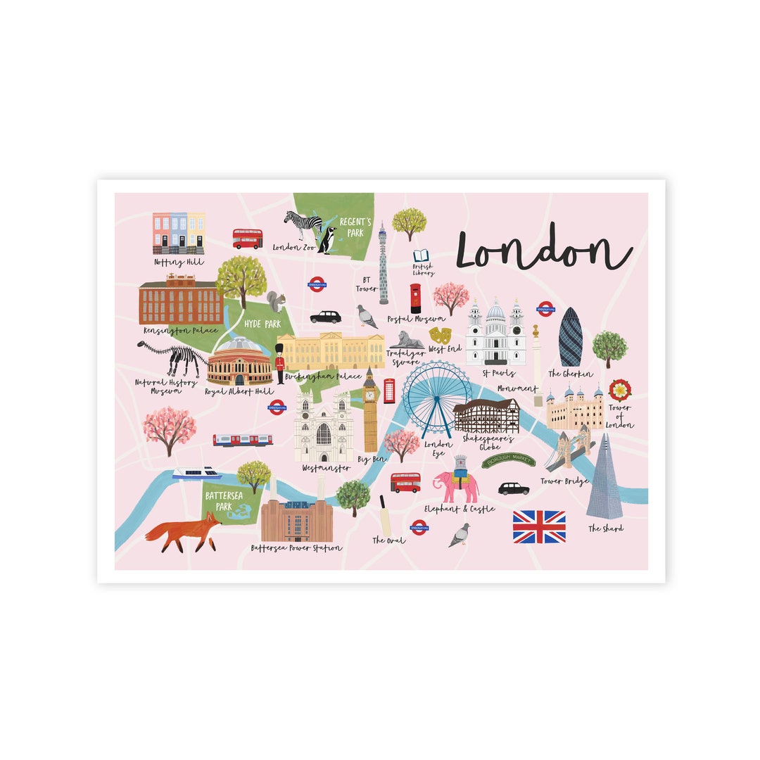 London Map London Map Poster Map of London Print London City Map London ...