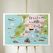 Brixham Map A4 Print Map of Brixham Devon Town Map Illustrated Brixham ...