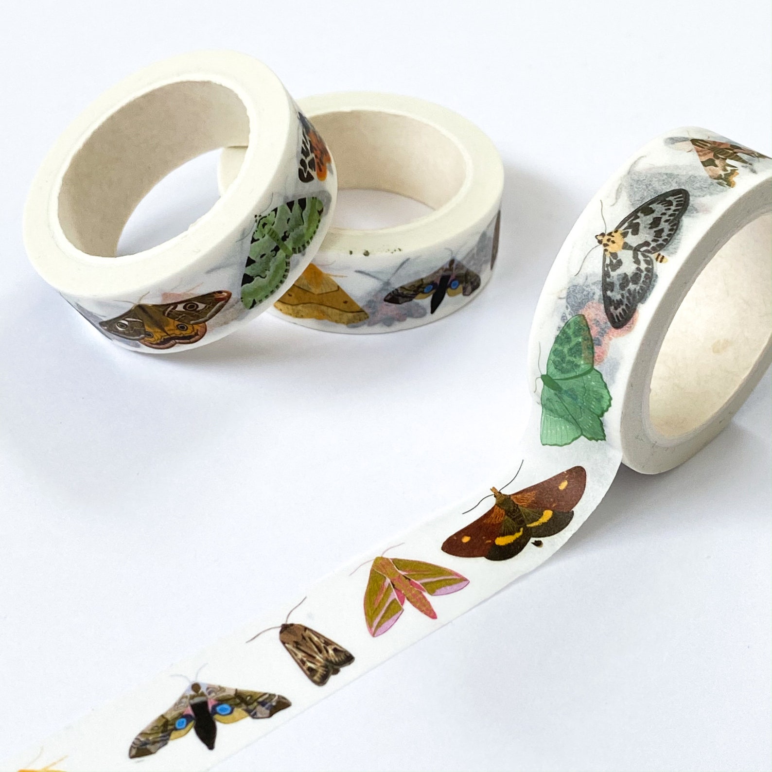 British Moths Washi Tape Bullet Journal Tape Eco Friendly | Etsy