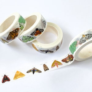 British Moths Washi Tape - Bullet Journal Tape - Eco Friendly Tape ...