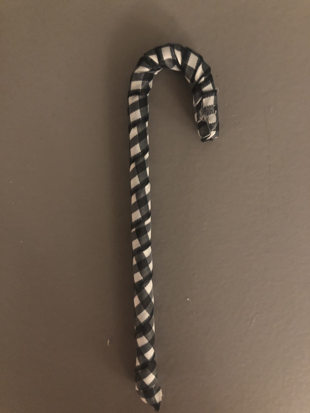 Set of 5 Black and White Buffalo Check Farmhouse Candy Cane Ornaments ...
