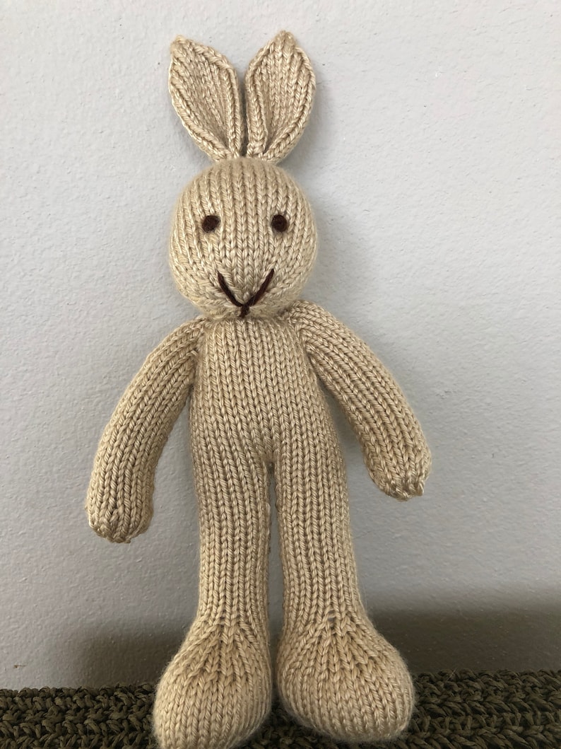 Handmade Knitted Stuffed Bunny in Dress Soft Toy Rabbit | Etsy