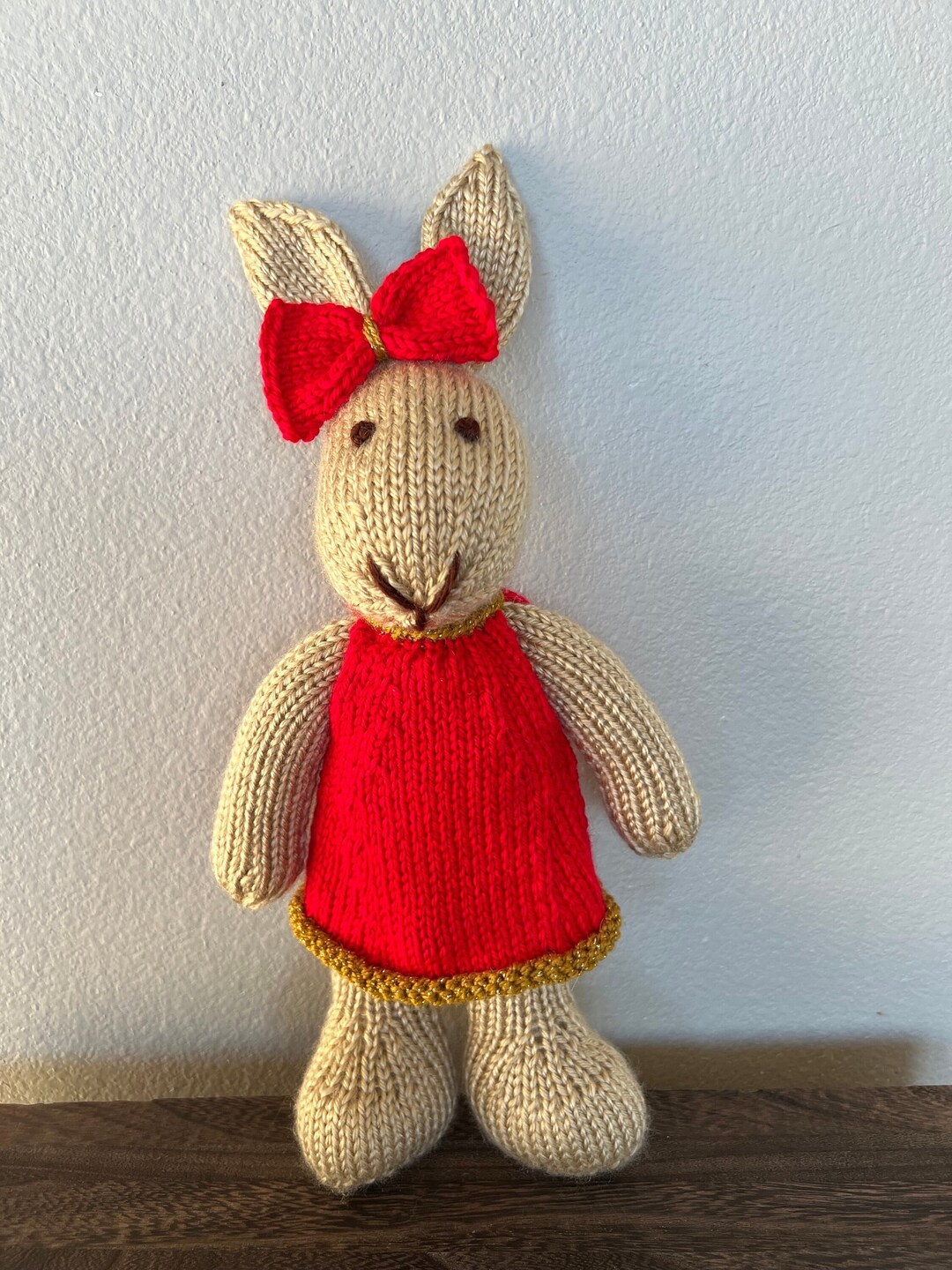 Handmade Bunny Rabbit Stuffed Toy in Dress - Handmade Kids Soft Toy ...