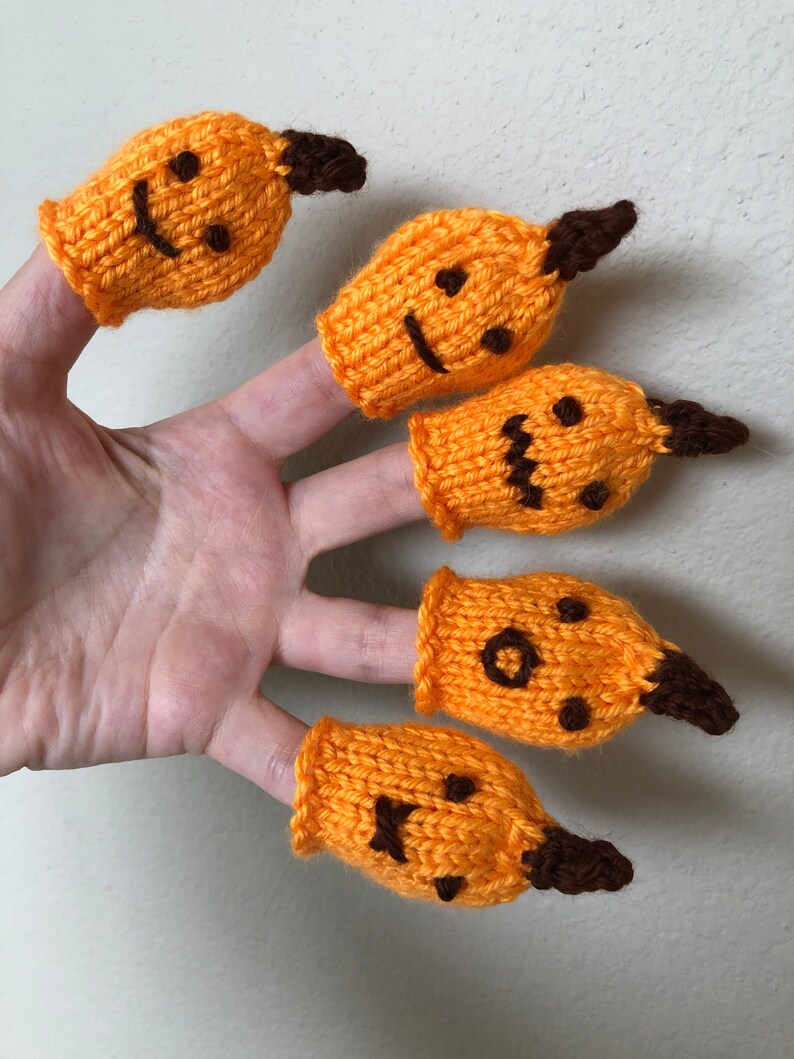 Five Little Pumpkins Halloween Finger Puppets - Etsy