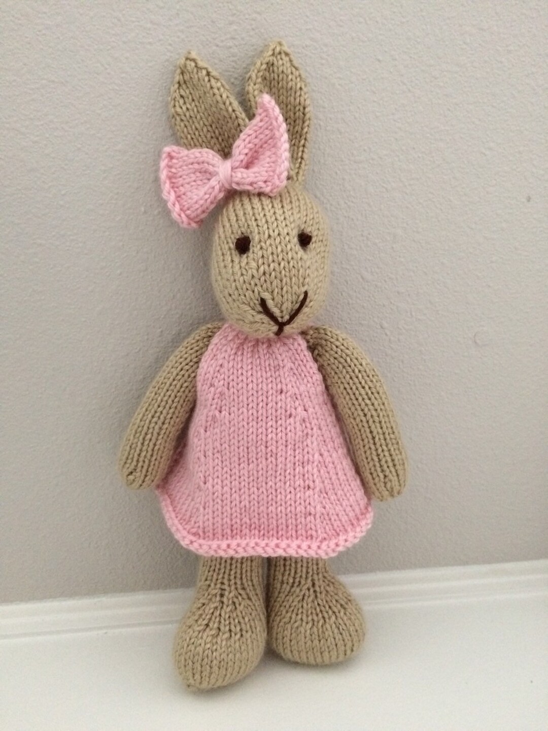 Handmade Knitted Bunny - Rabbit Soft Toy - Etsy