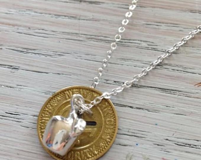 Vintage NYC Subway Token Necklace or Bracelet With Sterling Silver ...