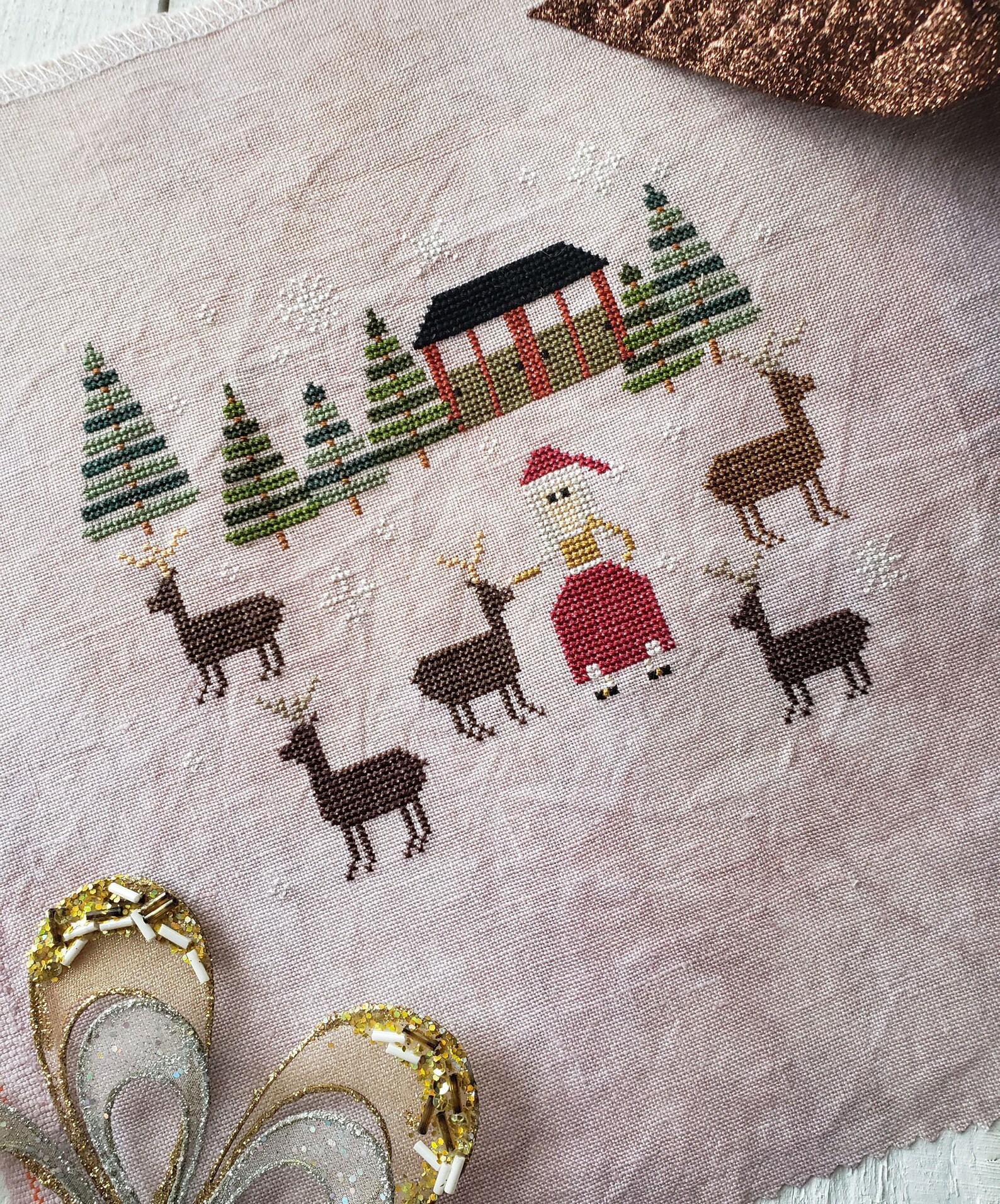 Christmas Cross Stitch Pattern Reindeer X Stitch Pattern - Etsy