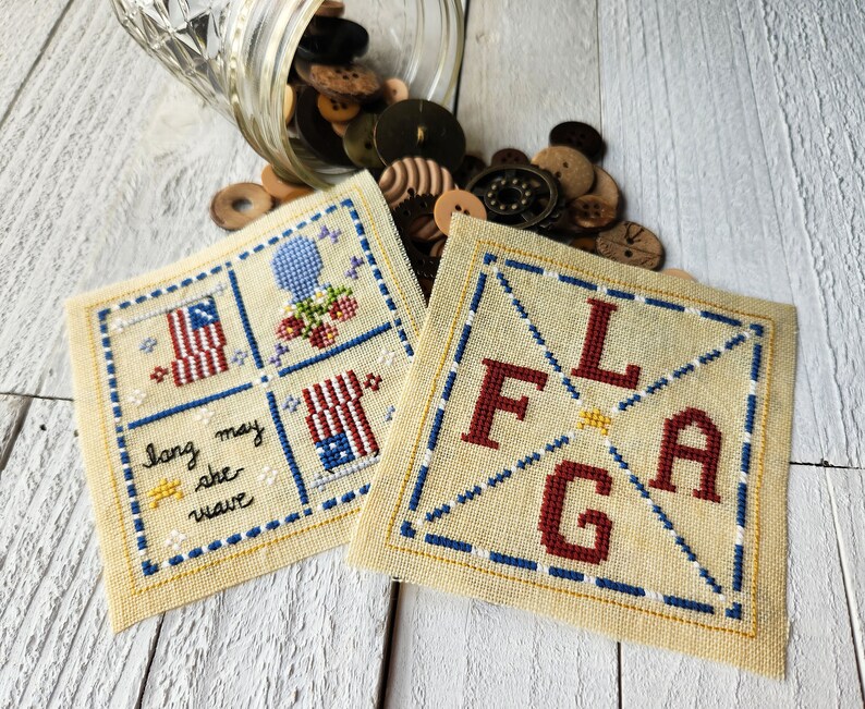 PDF Pattern / Flag Cross Stitch Pattern, Patriotic Cross Stitch Charts ...