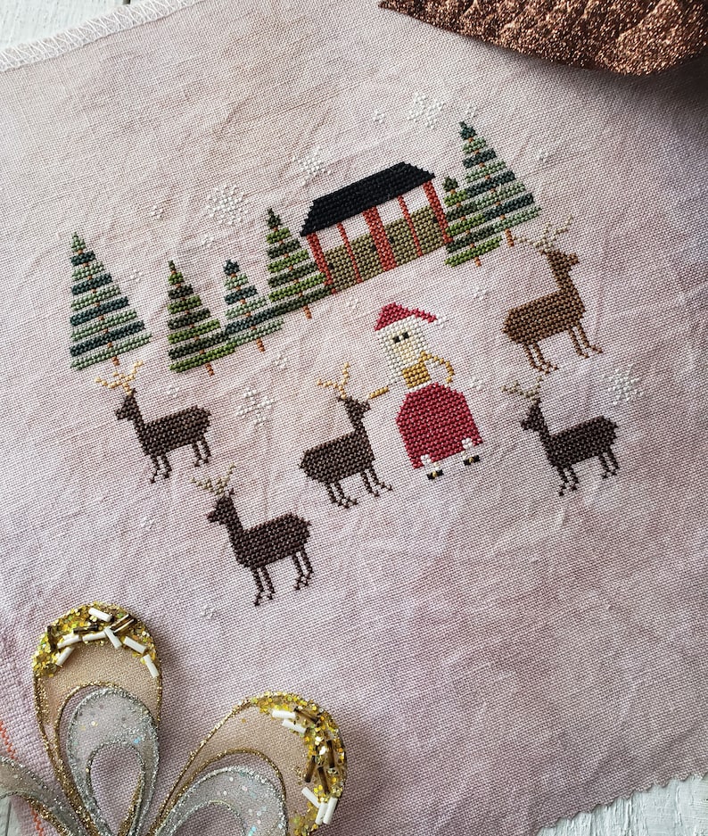 Christmas Cross Stitch Pattern Reindeer X Stitch Pattern - Etsy