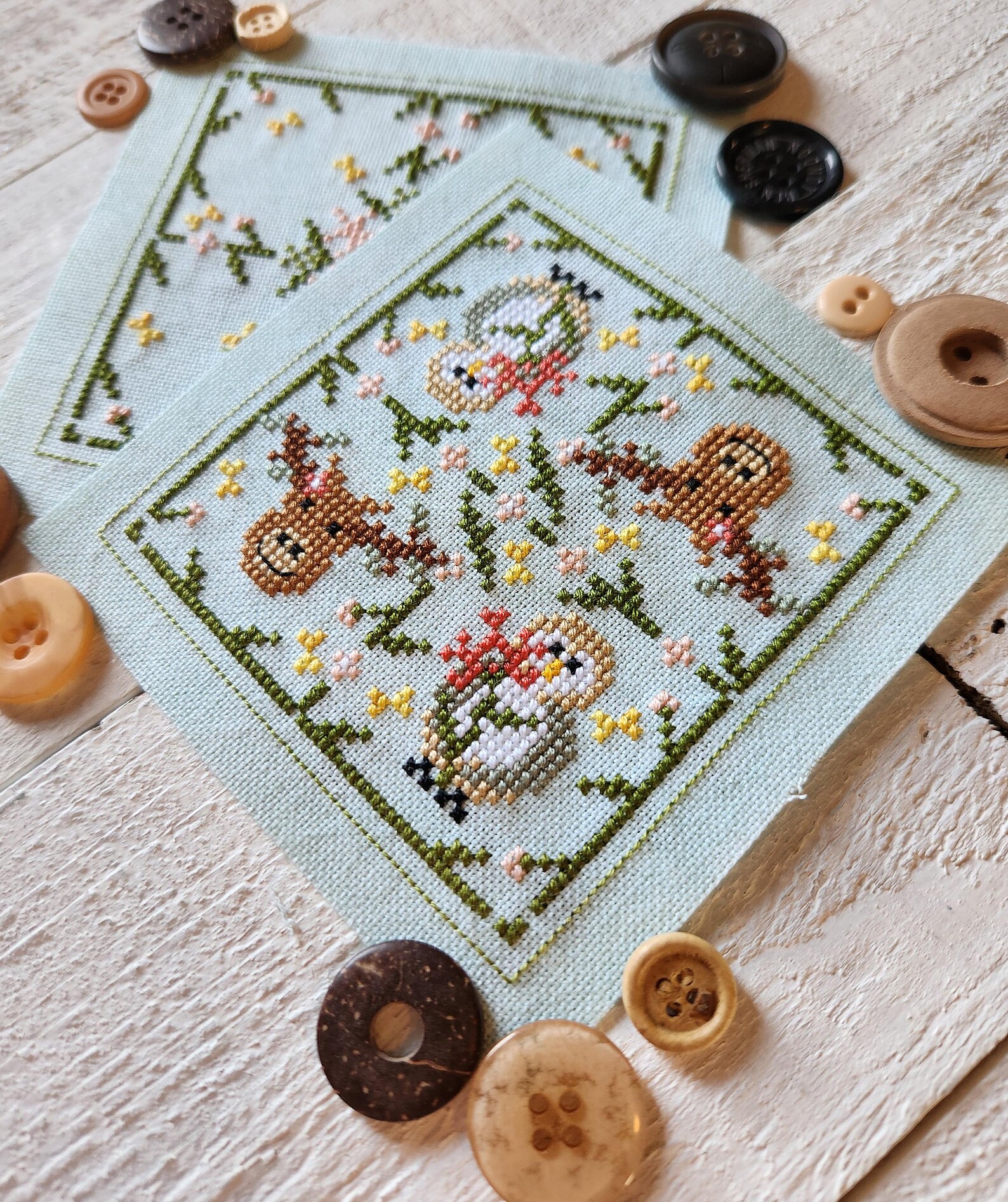 Spring Counted Cross Stitch Pattern PDF, Moose X Stitch Chart, Owl ...