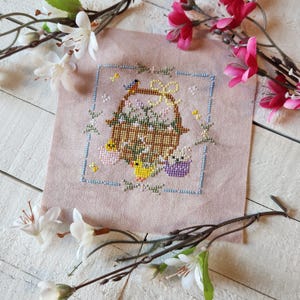 Digital Download / Easter Basket Cross Stitch PDF Pattern, Spring ...