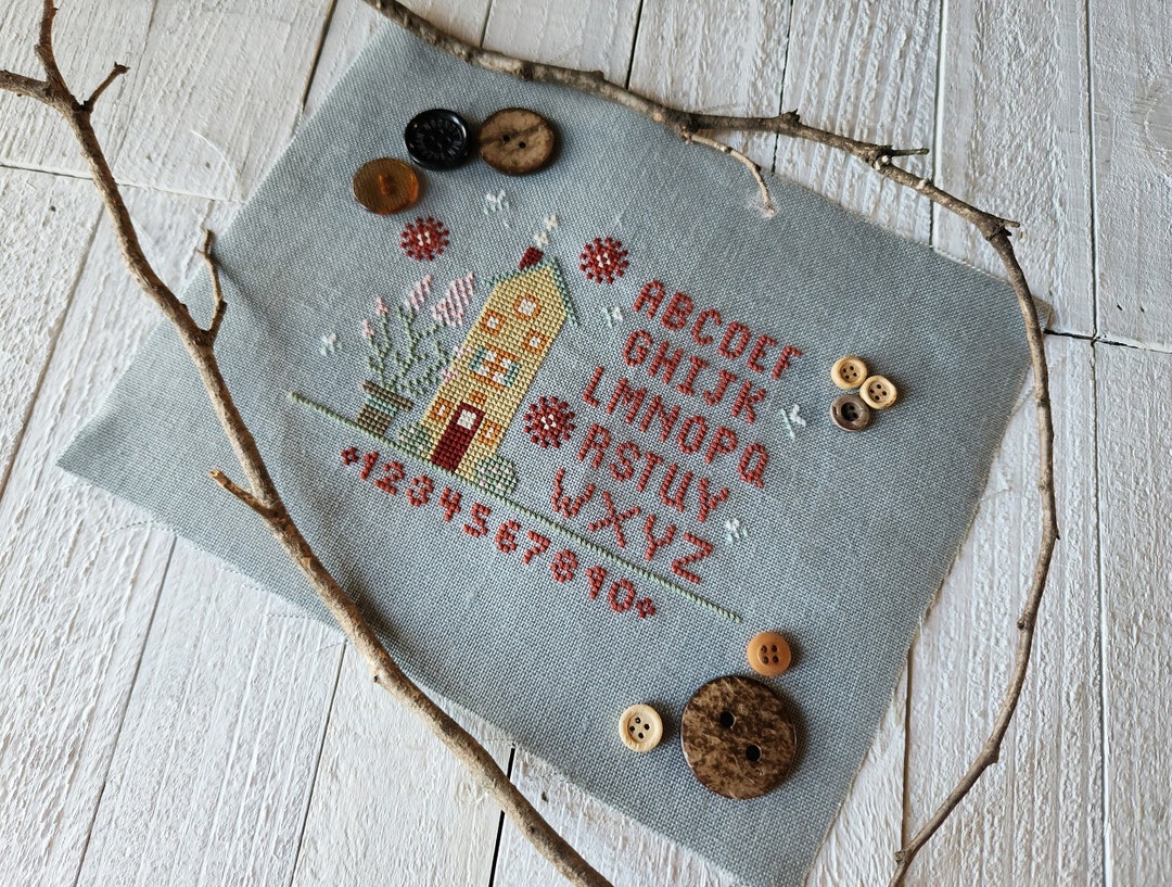 PDF Download / Skinny House Sampler Cross Stitch Pattern, Floral X ...